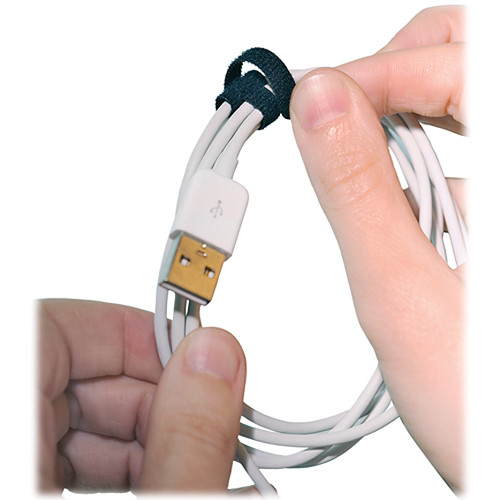 Rip-Tie Mini Cable Wraps (Black, 6-Pack) - Holocene Innovations